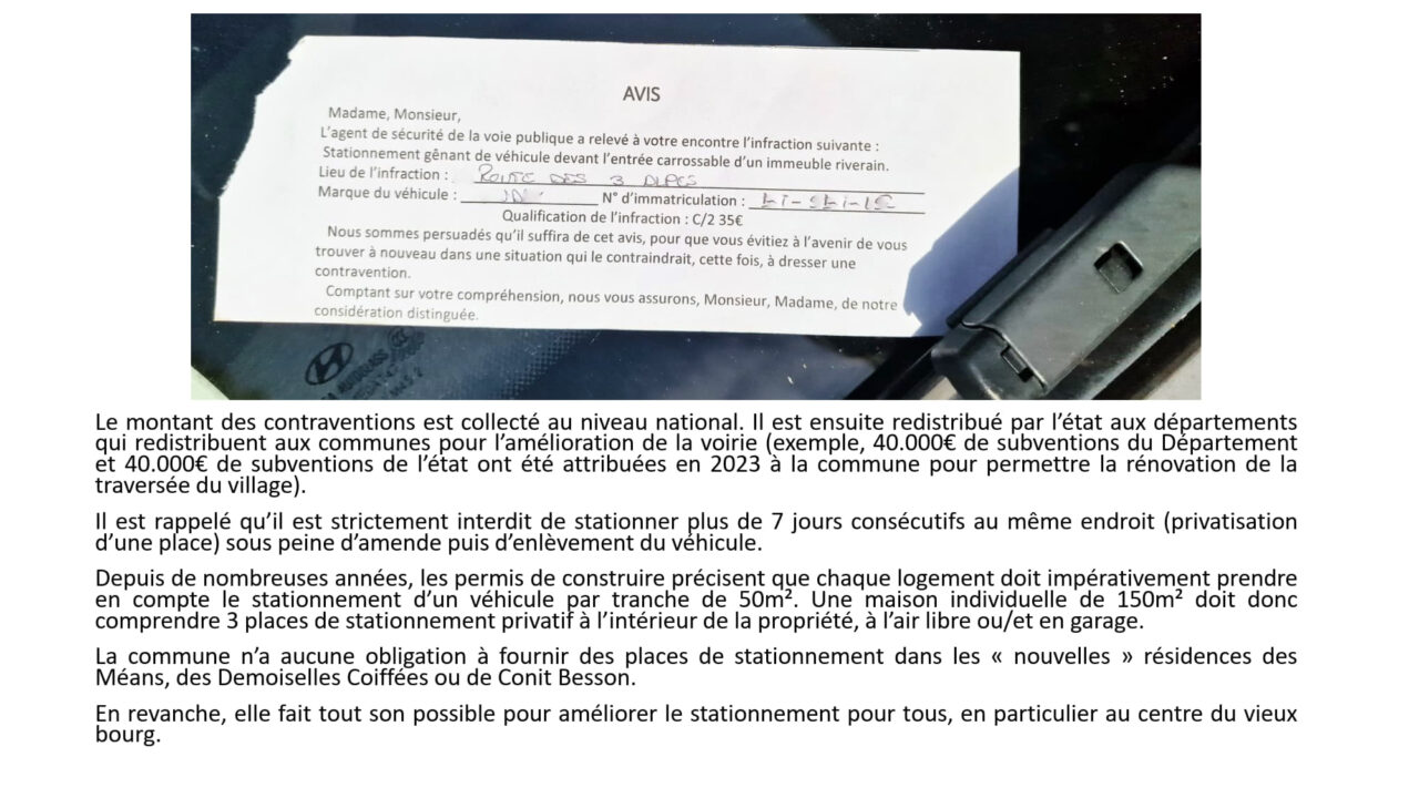 Sécurité, Stationnement, Parkings et Contraventions ! - Mairie de Remollon